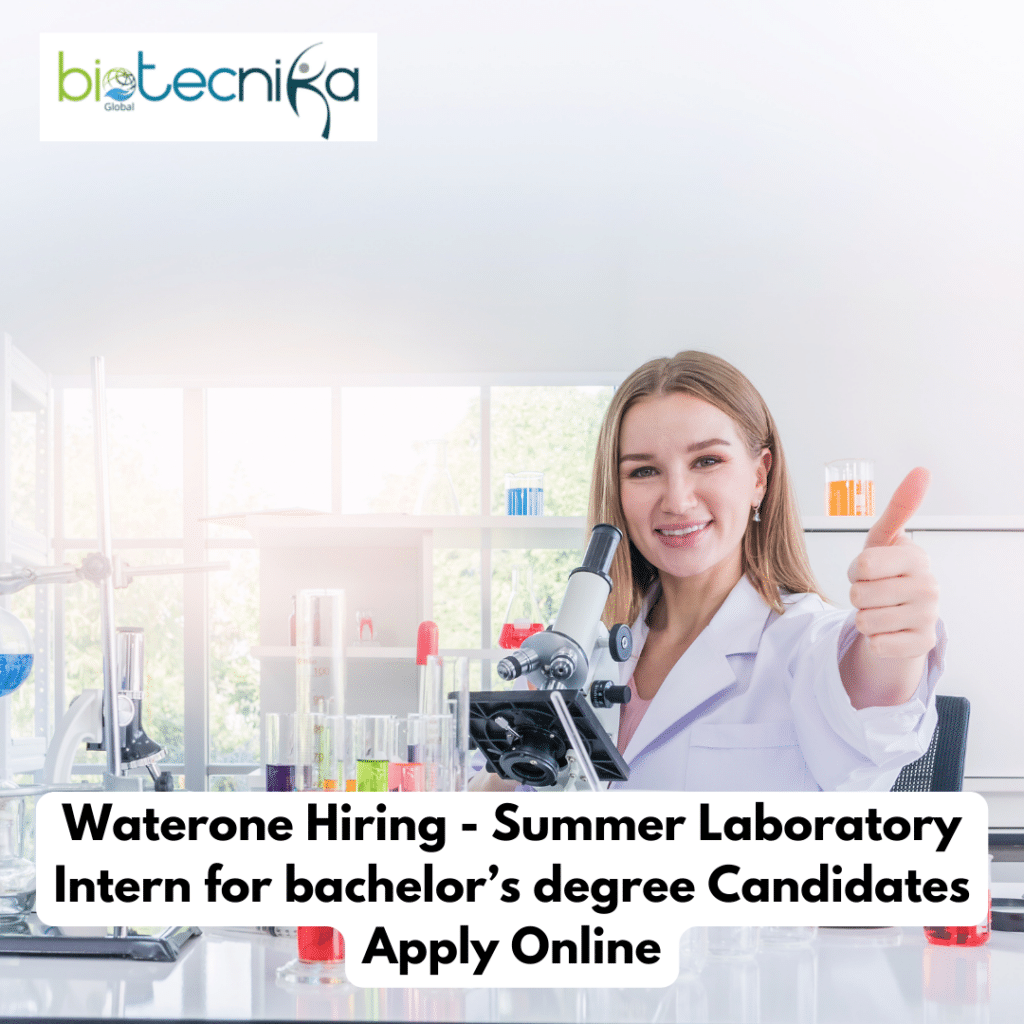 Laboratory Intern at Waterone for bachelor’s degree