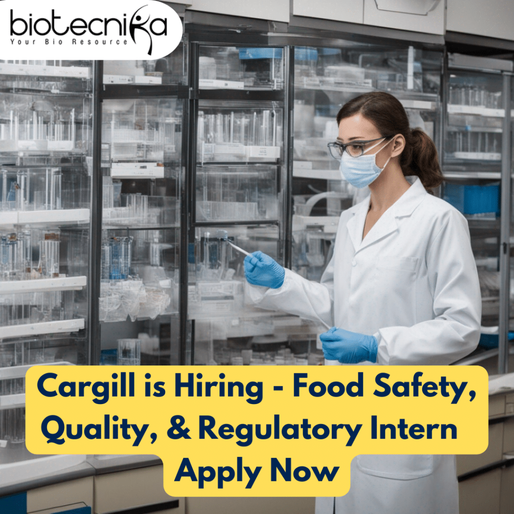 Food Safety Quality & Regulatory Internship role at Cargill - Apply Now