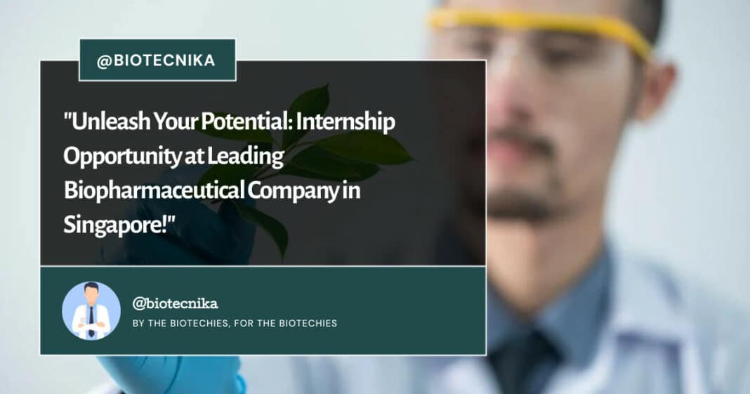Internship Opportunity at MSD (Merck) in Singapore!