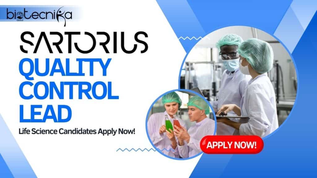 Sartorius Quality Control Lead Job - Life Science Candidates Apply Now ...