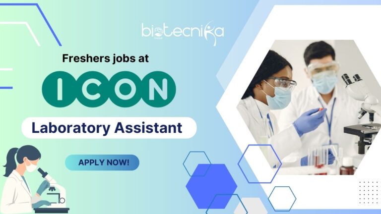 Freshers Jobs at ICON plc as a Laboratory Assistant - Apply Now ...