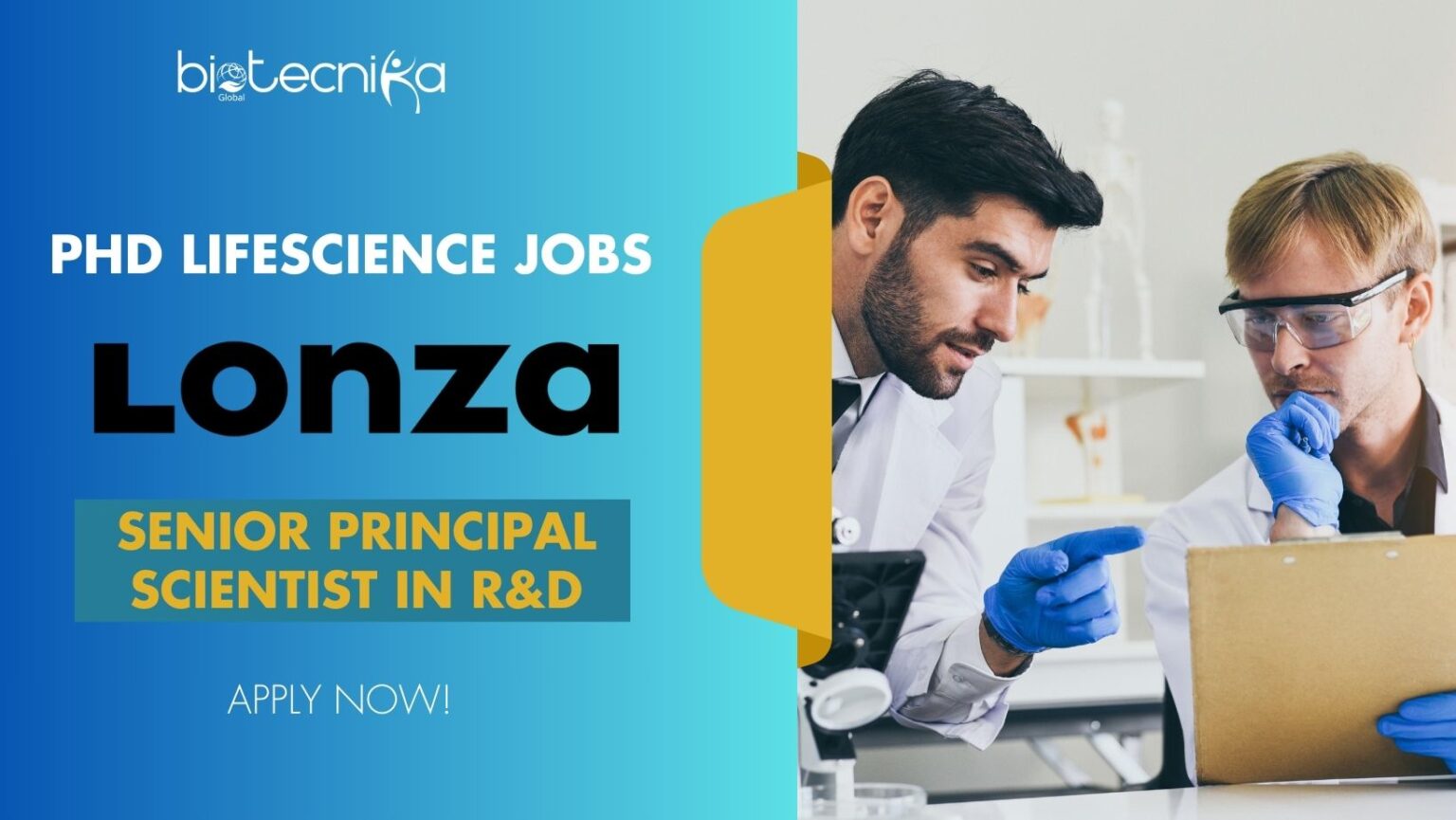 Lonza PhD Life Science Jobs, Work as Senior Principal Scientist in R&D ...