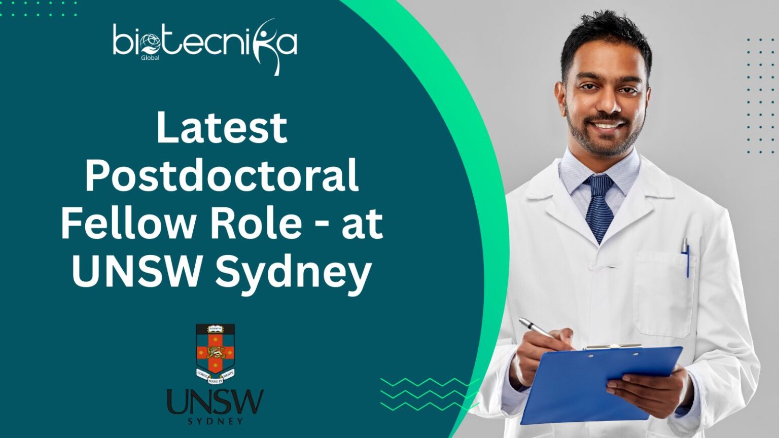 Latest Postdoctoral Fellow Role - at UNSW Sydney