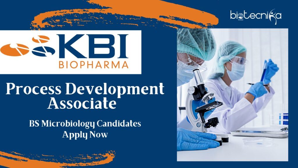 Process Development Associate Job at KBI Biopharma