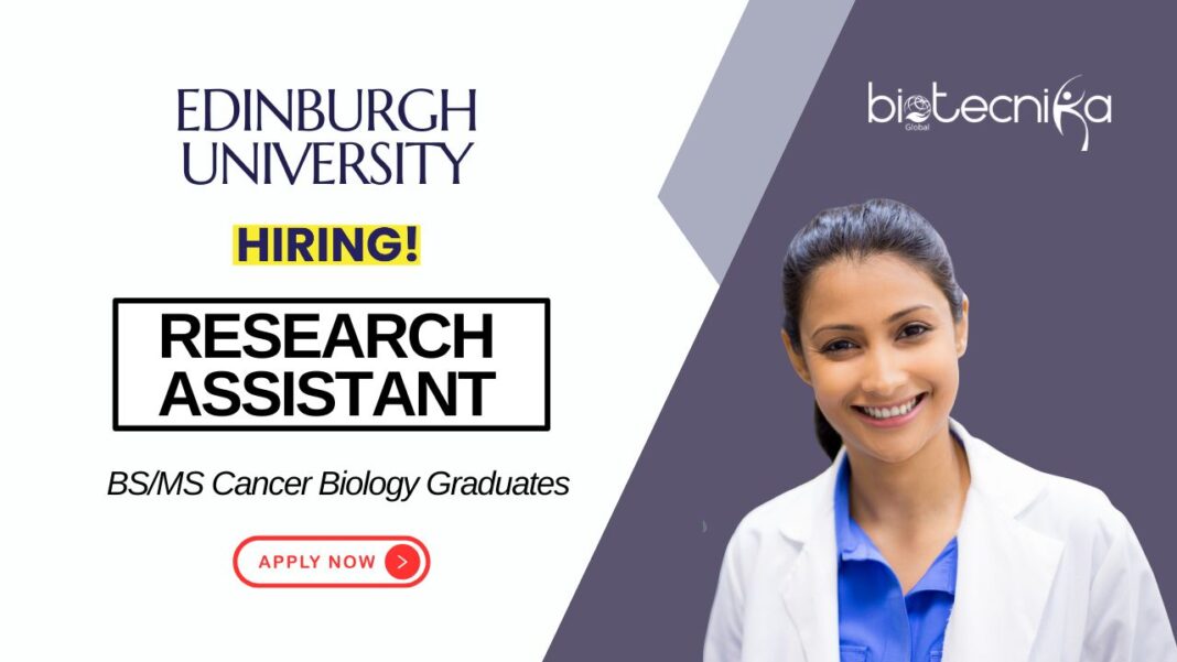 Research Assistant Jobs at Edinburgh University | Apply Now