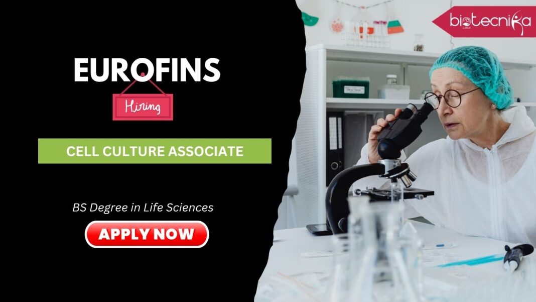Entry Level Jobs in US- Apply Now For Cell Culture Associate Job