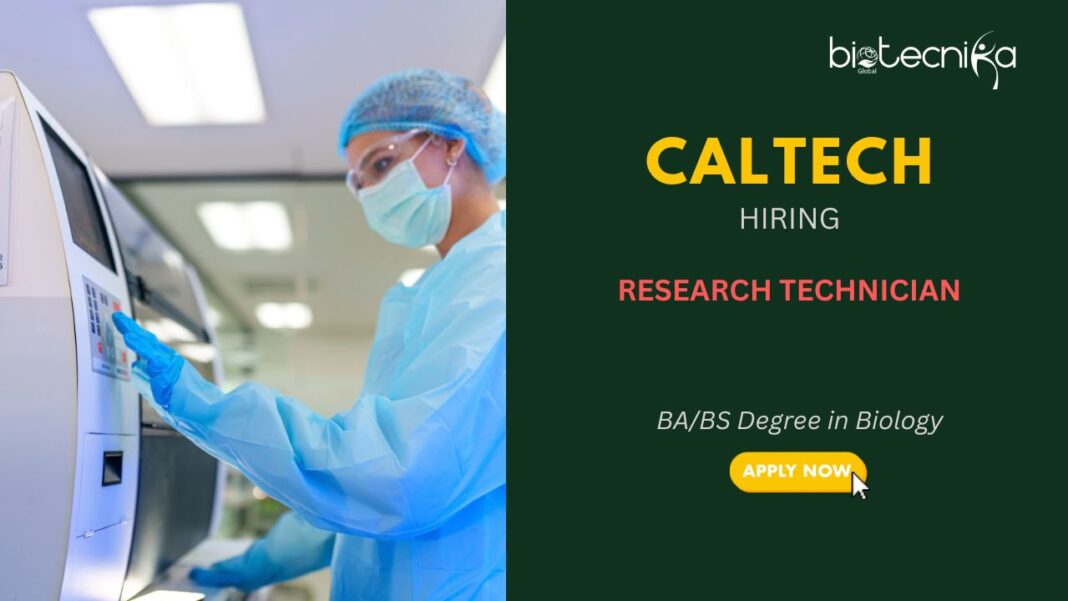 Lab Technician Jobs at Caltech- Apply Now