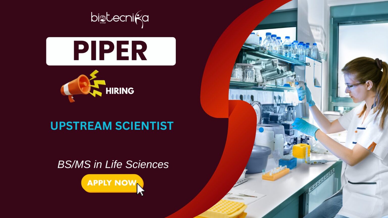 Research Jobs at Piper- Apply Now for Upstream Scientist Position