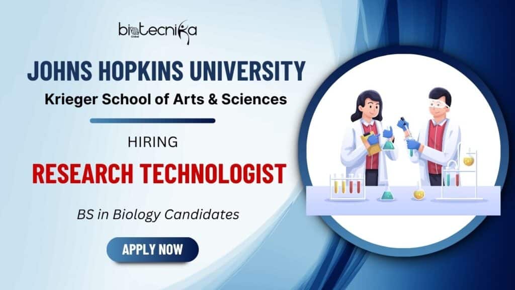 Biology Jobs for Freshers | Apply for Research Technologist Role!