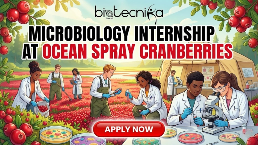 Microbiology Internship at Ocean Spray Cranberries USA