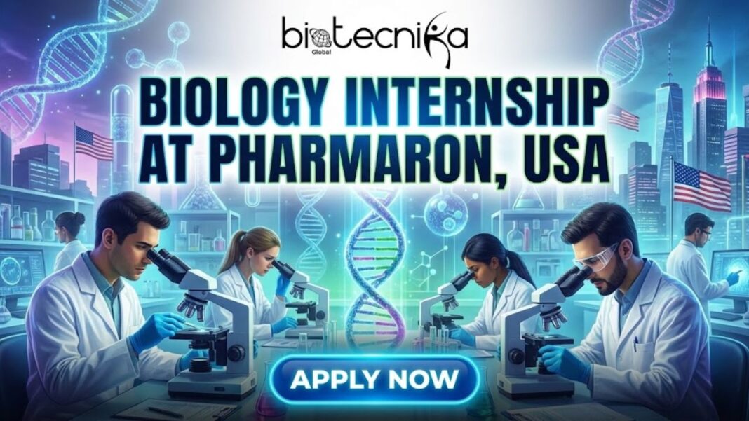 Biology Internship at Pharmaron, USA | Join Now!