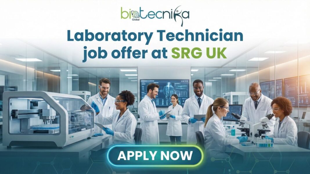 Laboratory Technician job offer at SRG UK | Apply now