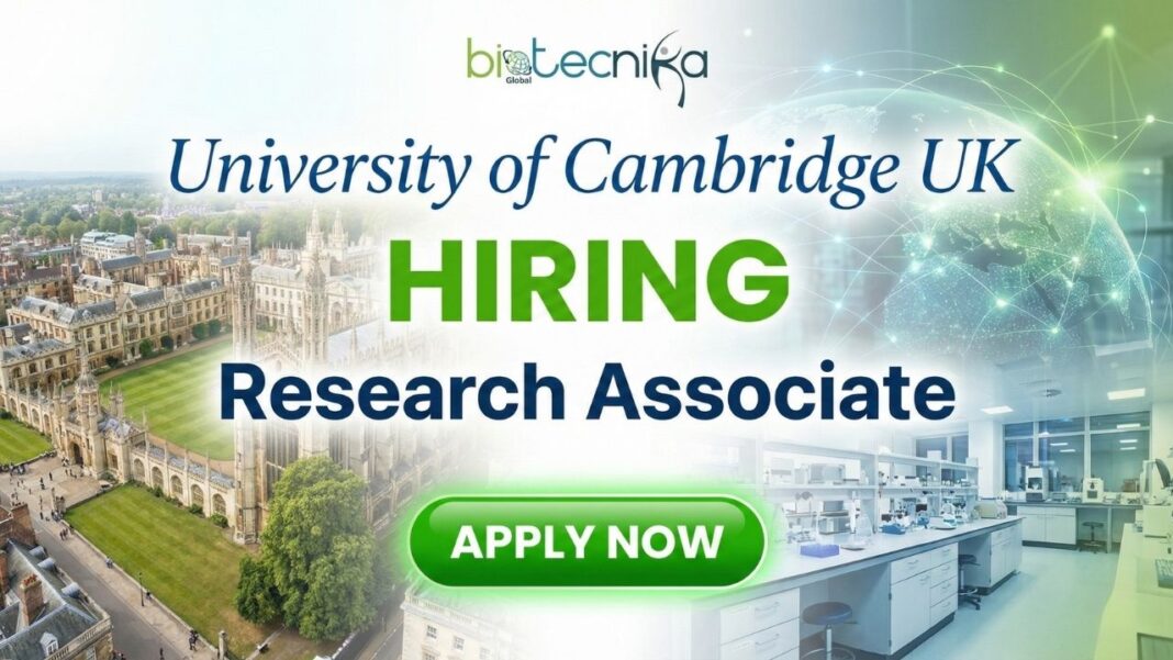 Research job offer at University of Cambridge UK | Apply now