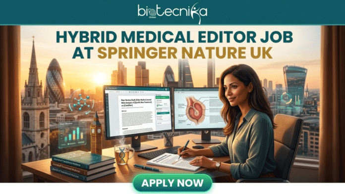 Medical Editor Job at Springer Nature UK | Hybrid Job Openings