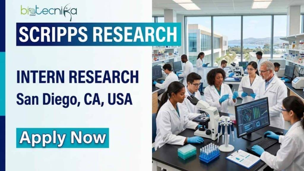 Research Intern at Scripps Research | Part Time USA Job